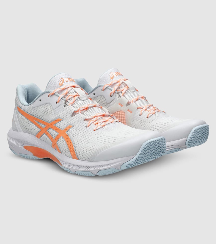 ASICS NETBURNER SHIELD FF WOMENS WHITE COOL GREY | The Athlete's Foot