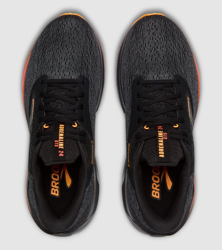 BROOKS ADRENALINE GTS 24 MENS BLACK EBONY SIENNA | The Athlete's Foot