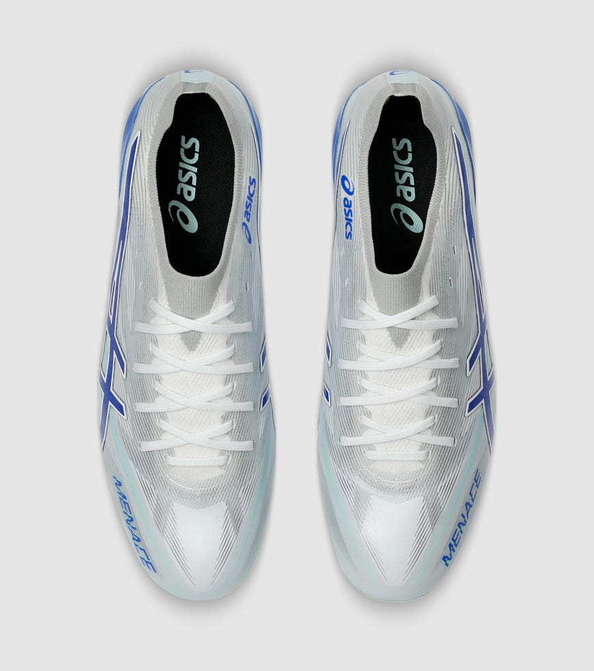 ASICS MENACE 5 MENS WHITE ILLUSION BLUE | The Athlete's Foot