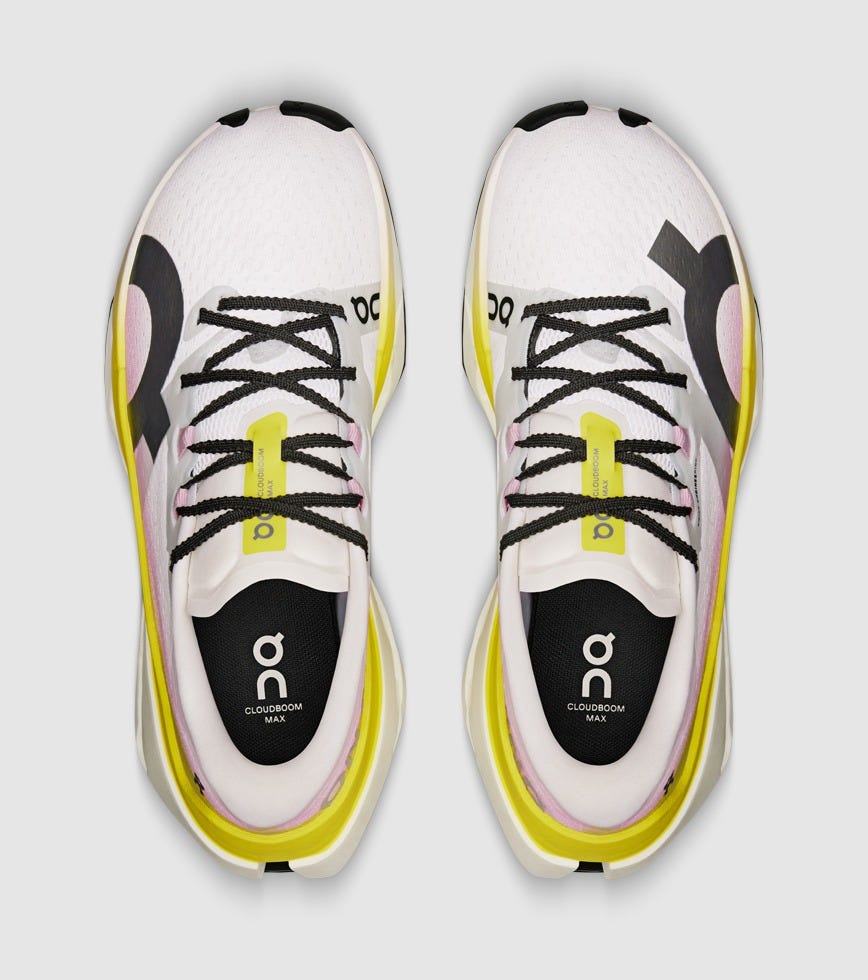 ON CLOUDBOOM MAX WOMENS LIME RASPBERRY | The Athlete's Foot