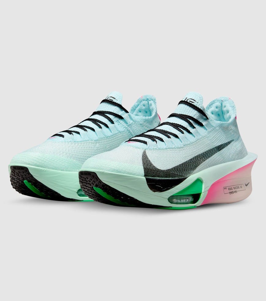 NIKE ALPHAFLY 3 MENS GLACIER BLUE BLACK MINT FOAM GREEN SHOCK HYPER ...