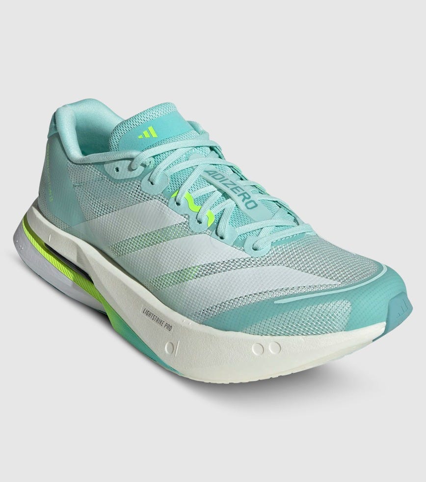 ADIDAS ADIZERO BOSTON 13 WOMENS SEMI FLASH AQUA ZERO MET. LUCID LEMON ...